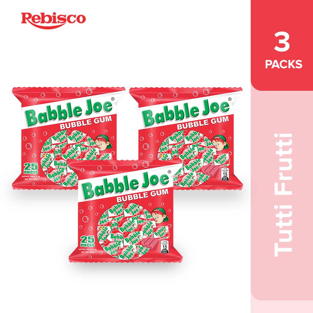 Babble Joe Tutti Frutti 4G x 25 pcs (Set of 3) | Shopee Philippines