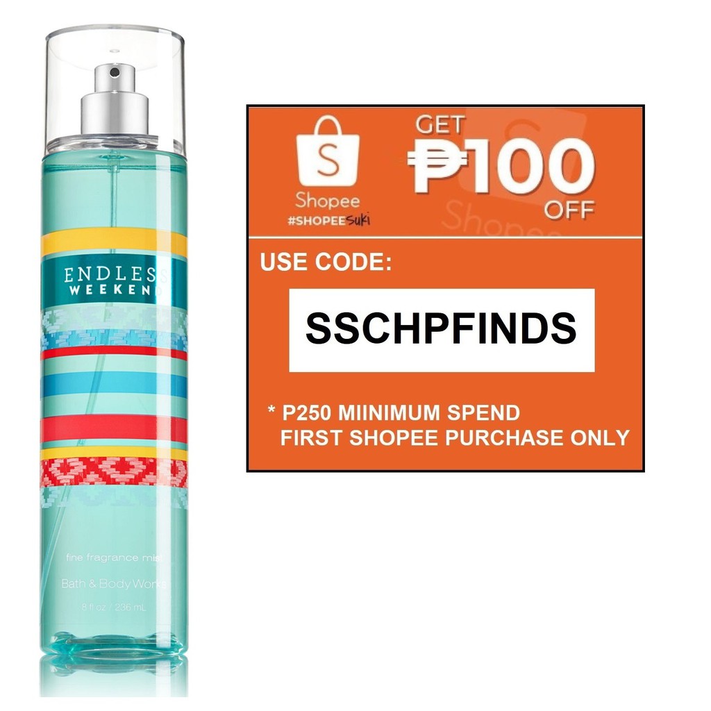 Bath & Body Works Fine Fragrance Mist - ENDLESS WEEKEND 236ml | Shopee ...