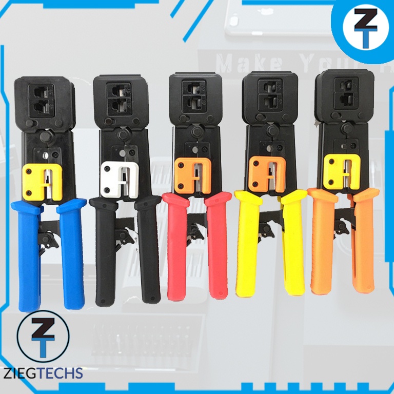 EZ RJ45 Crimper Tool for Pass Through crimping tool Cat5 Cat5e Cat6 ...
