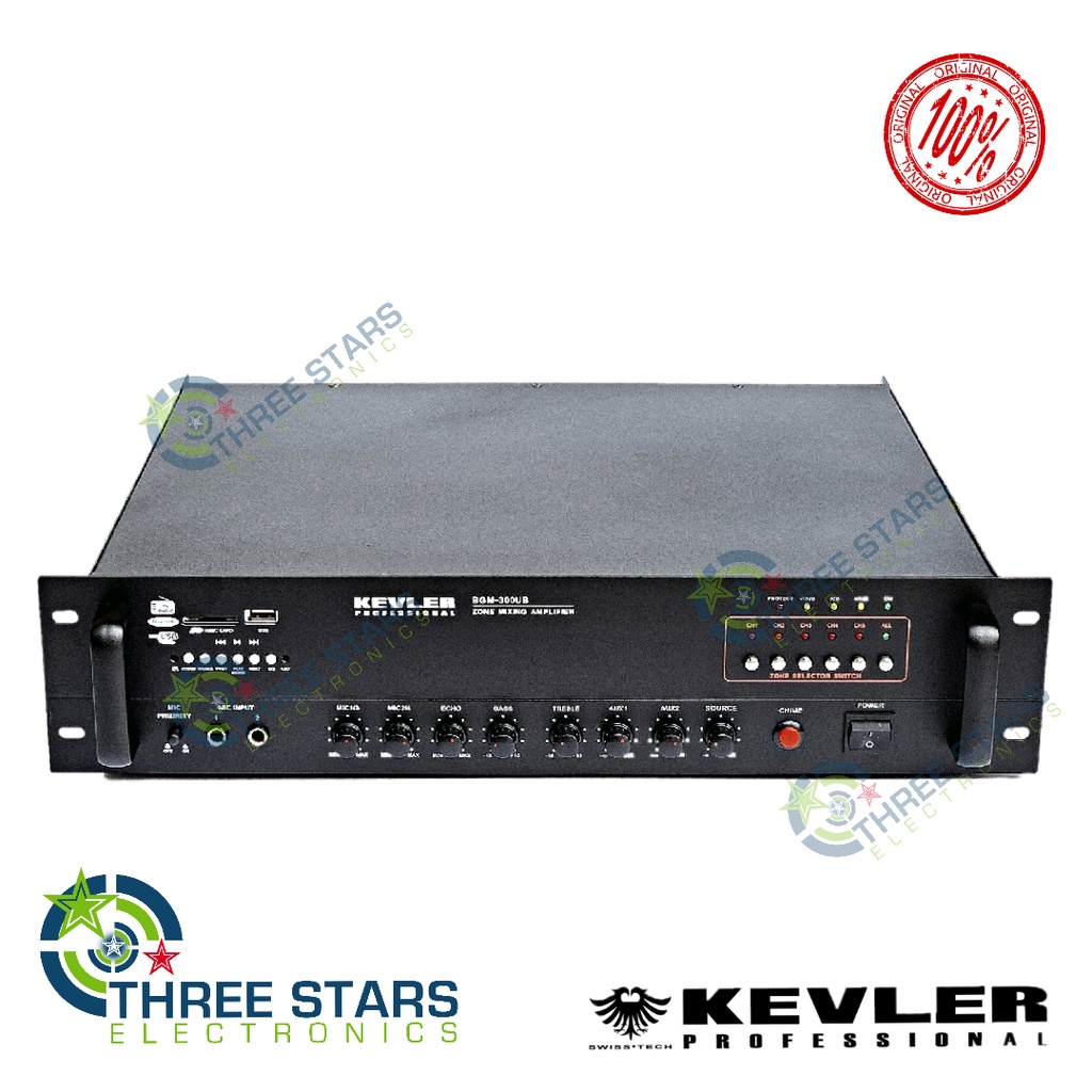 Kevler BGM-300UB PUBLIC ADDRESS AMPLIFIER PA Zone Mixing Amplifier 70 ...