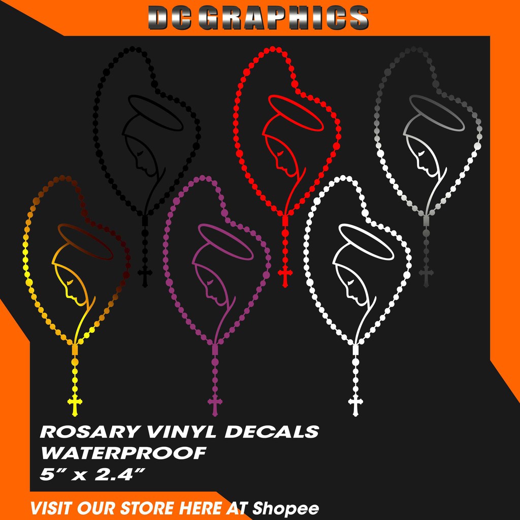 ROSARY STICKER VARIOUS COLORS | Shopee Philippines