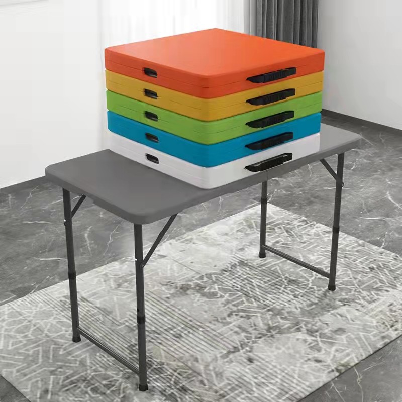 Heavy Duty Foldable Table With Hand Carry Fold-in-half Table Folding ...