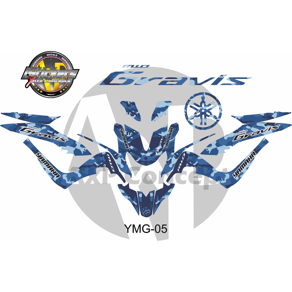 Yamaha Mio Gravis Decal Kit YMG-05 | Shopee Philippines