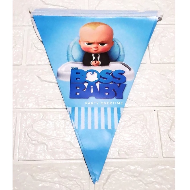 Boss Baby Triangle Banderitas Flag Banner Birthday Christening Party ...