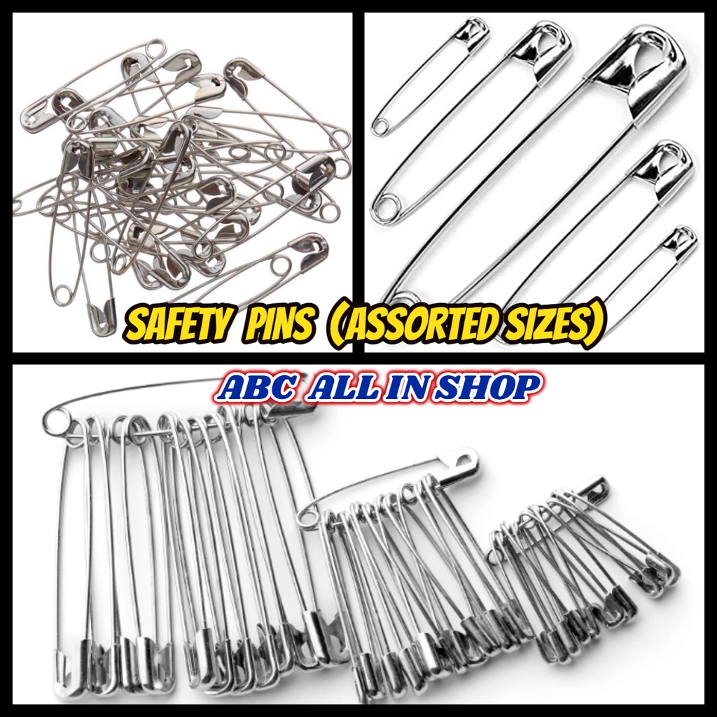 SAFETY PINS ( ASSORTED SIZES IN A PACK) 15 PCS. | Shopee Philippines