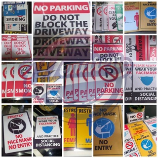 Bawal Signboard Tagalog PVC Laminated Sign Waterproof Signage A4 Size ...