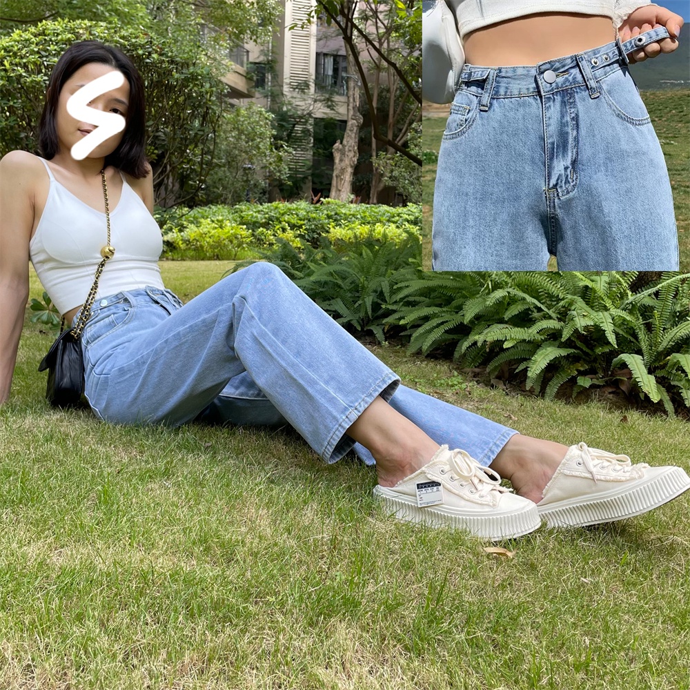 WIDE LEG Pants for Girls High Waist Korean Style Black Pink Boyfriend ...