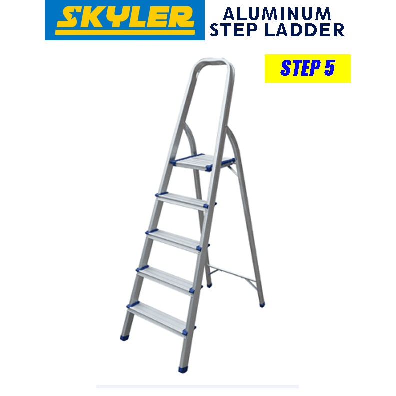 Skyler Aluminum Step Ladder with Handrail STEP 5 | Shopee Philippines