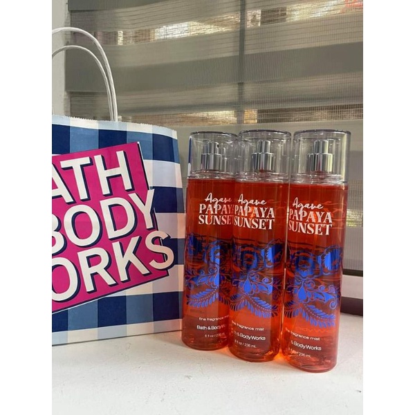 BBW AGAVE PAPAYA SUNSET Body Mist 236mL | Shopee Philippines