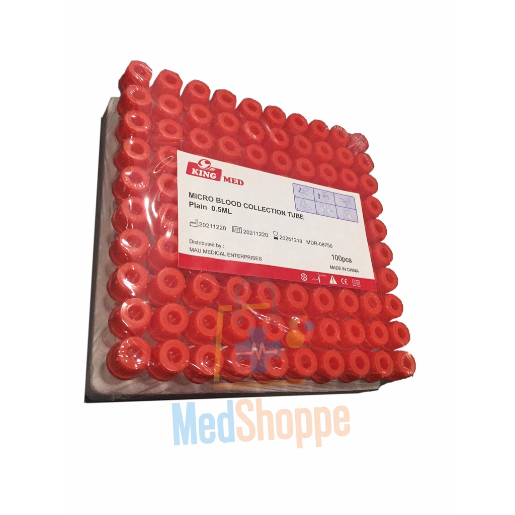 Microtainer Tube 0.5 ml Edta 100pcs/tray (red top) | Shopee Philippines