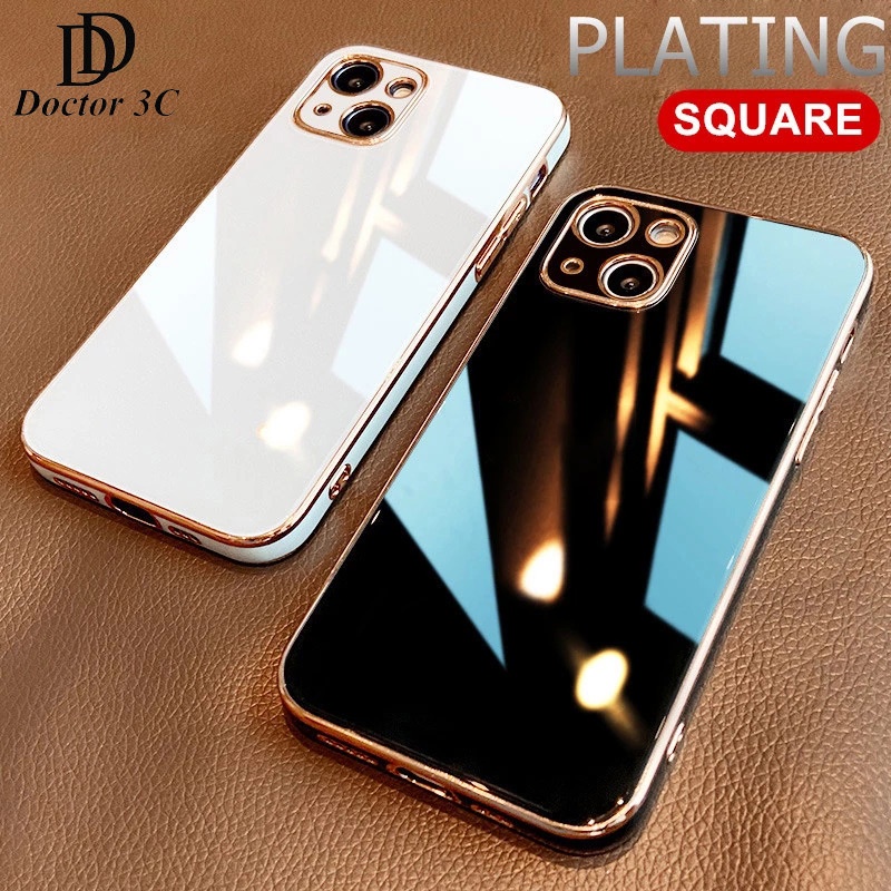 Luxury Square Plating Silicone Case For iPhone 13 Pro Max Mini ip13 4G ...