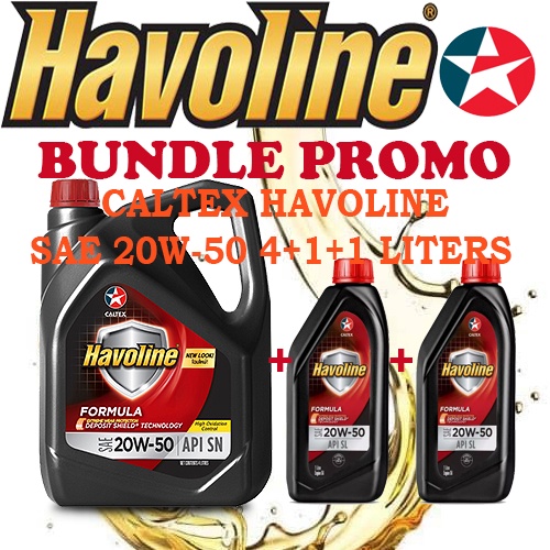 Caltex Havoline Formula SAE 20W50 6 Liter | Shopee Philippines