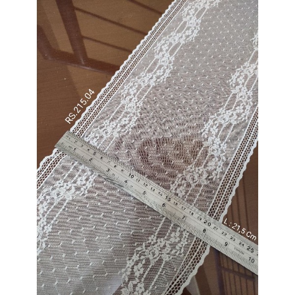 Stretch Lace 21.5 Cm Color BW (Price per yard) | Shopee Philippines