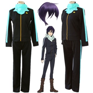 Anime Noragami Cosplay Yato Ebisu Kofuku Costume Jacket Pants Black ...