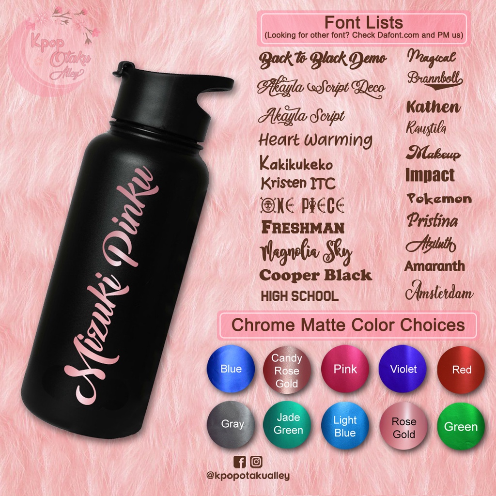 Customized Name or Label Decal Vinyl Chrome Matte Waterproof Stickers ...