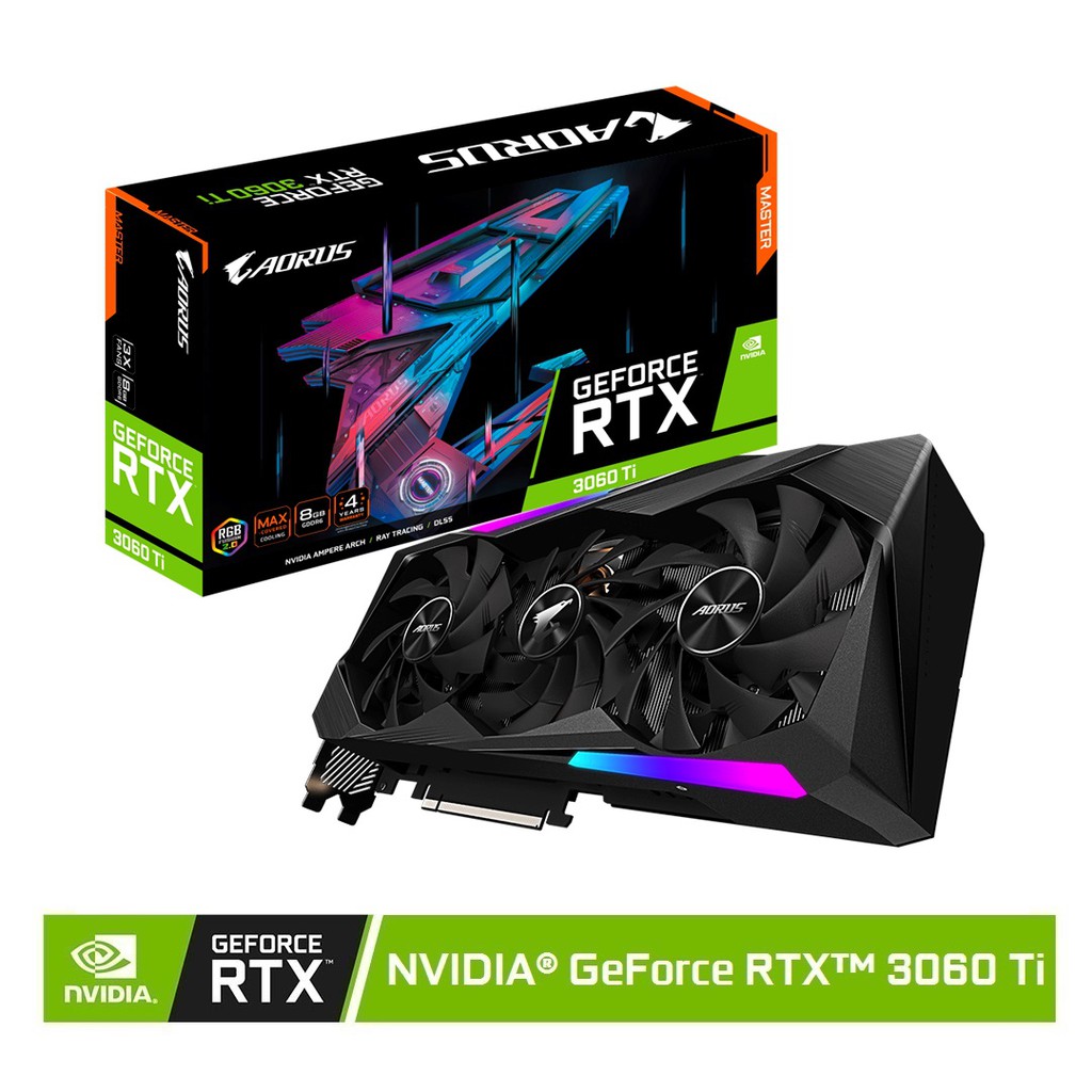 Gigabyte Aorus NVIDIA® GeForce RTX™ 3060 Ti Master 8gb Graphic Card ...