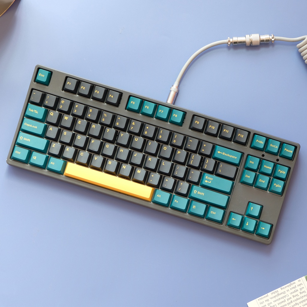 OEM Profile 127 Keys PBT keycap Two-color Injection ANSI Layout Keycap ...