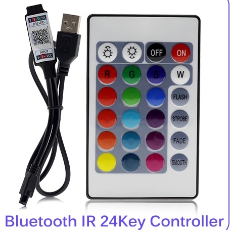DC 5V/12V 24 key ir rgb remote control for smd3528/5050 rgb led light ...