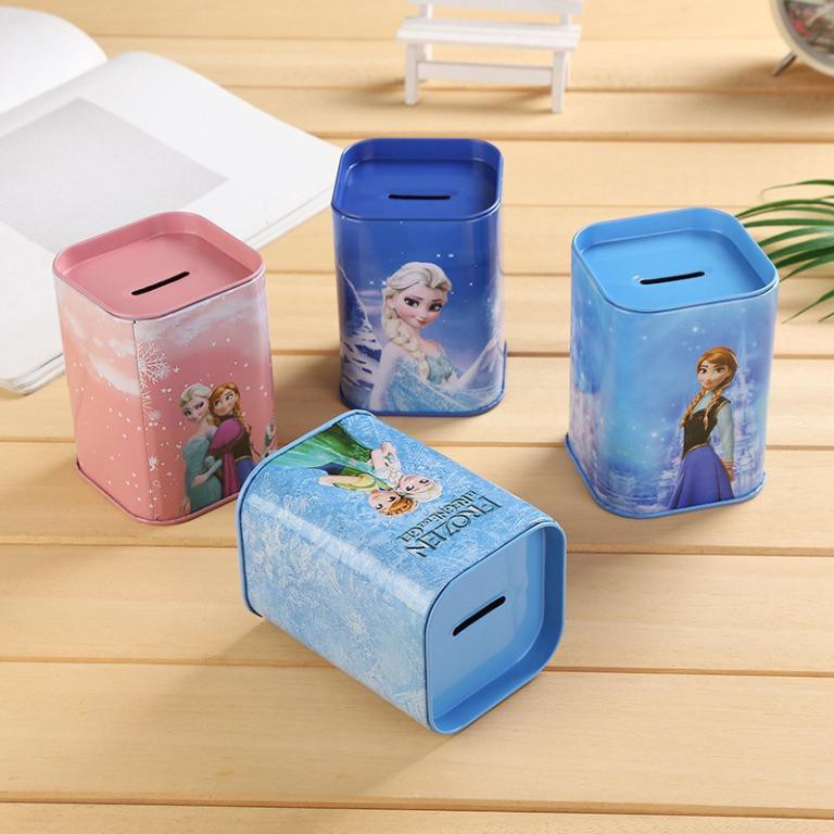 Metal Piggy Bank Money Coin Box Frozen Tabung Syiling Duit Money Coin ...