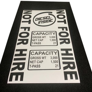 Hyundai H100 Van Car Sticker set Capacity Diesel and Not For Hire ...