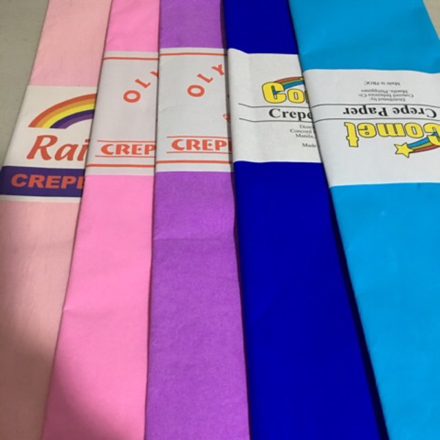 Crepe Paper Assorted Colors Per Piece Shopee Philippines