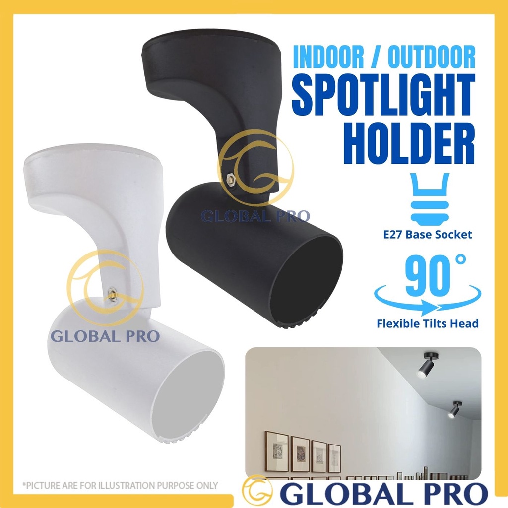 Spotlight Holder Indoor / Outdoor E27 Base Socket Easy Installation ...