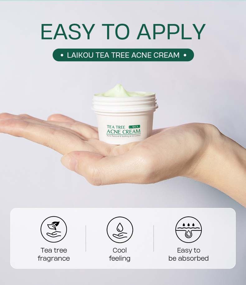 LAIKOU Tea Tree Acne Removal Facial Cream Oil Repairing Control ...