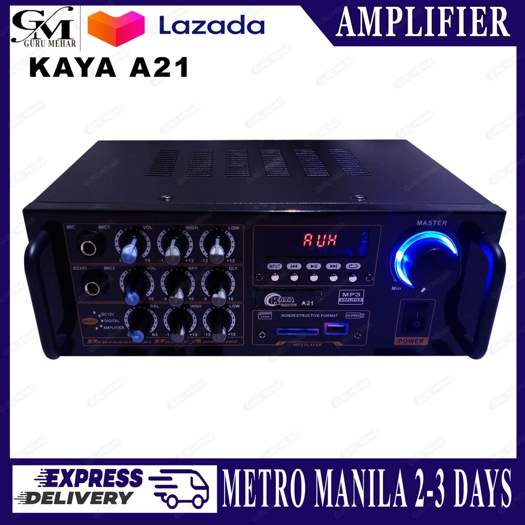 12v Karaoke / Videoke power Amplifier Kaya A21 450 watts 2 channel ...
