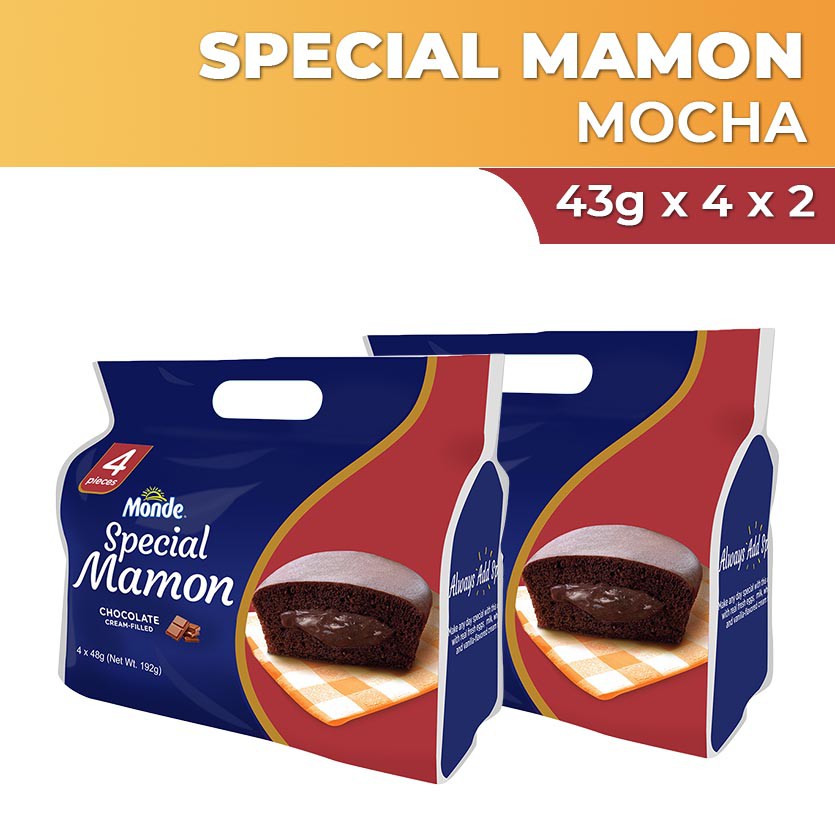 Monde Special Mamon with Chocolate Cream Filling 48gx4 X 2 | Shopee ...