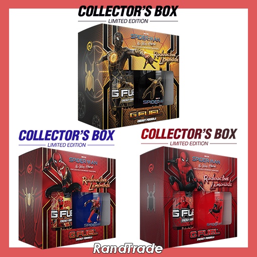 G Fuel Spiderman Collection Radioactive Lemonade Flavor Collector's Box ...