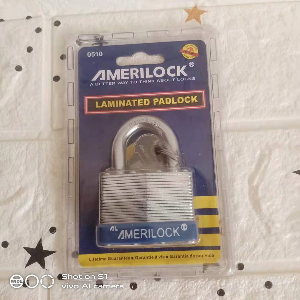 Amerilock Laminated Padlock AL 510L 45mm | Shopee Philippines