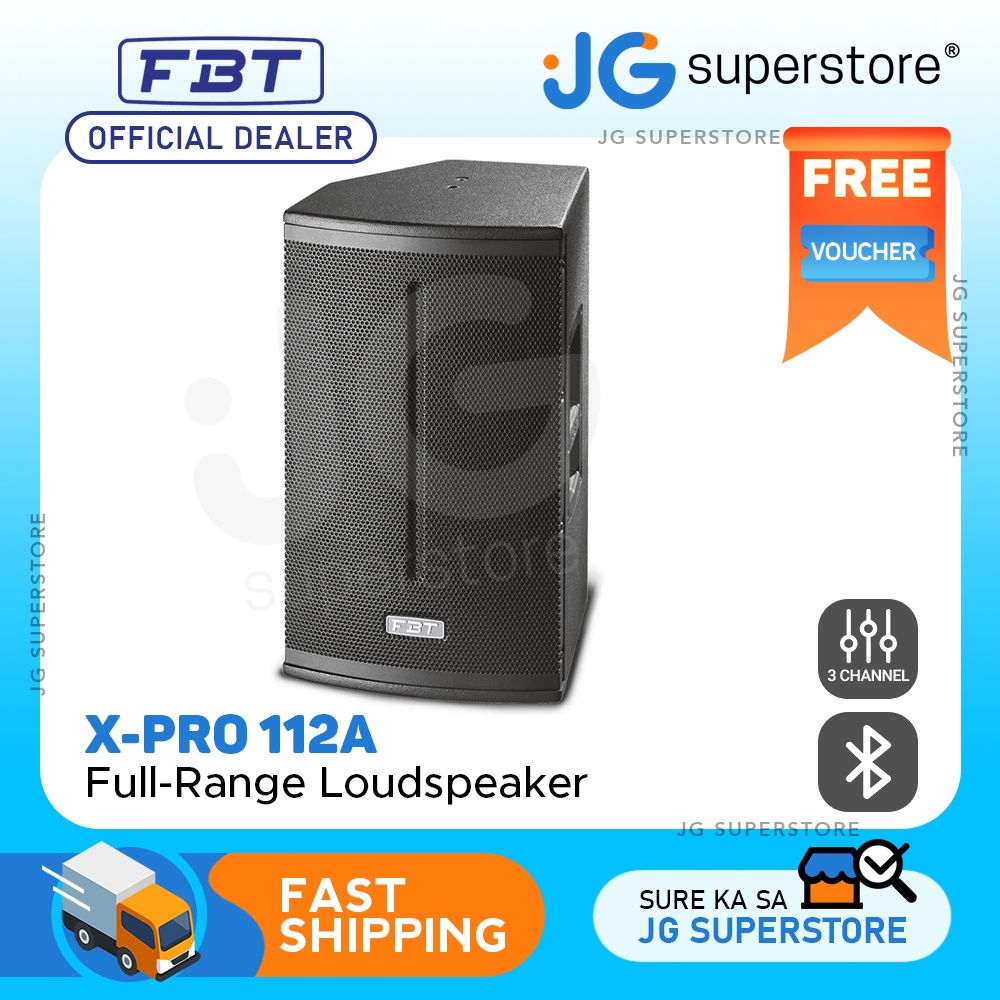 FBT X-Pro 112A 12" 1200/300W 2-Way Active Speaker then Built-in 3 ...