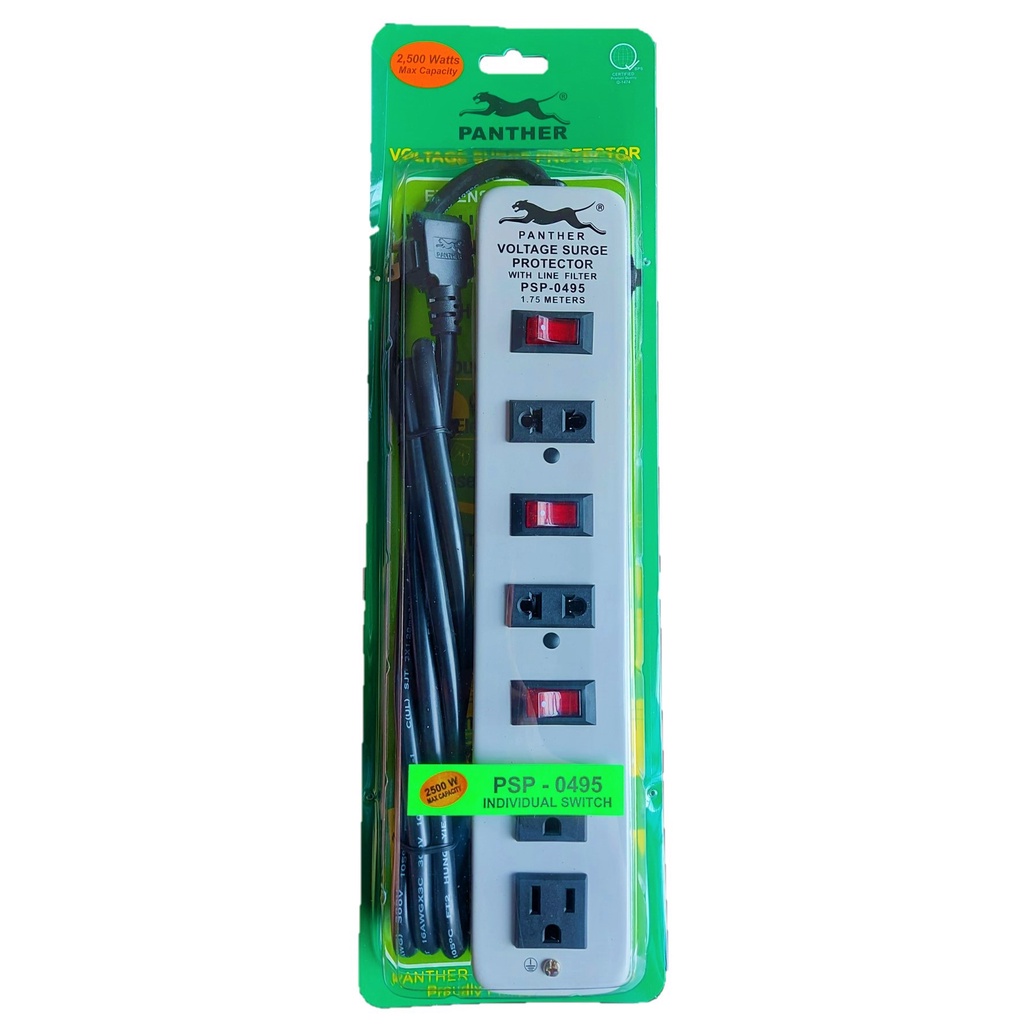 Panther Voltage Surge Protector Extension Cord Set 1.75M PSP0495 ...