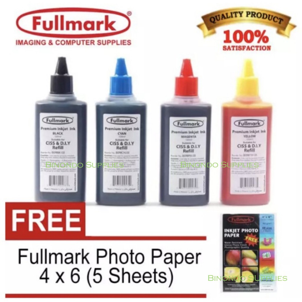 Fullmark Inkjet Dye Ink Universal Ink Continuous ink DIY Refill 100ml ...