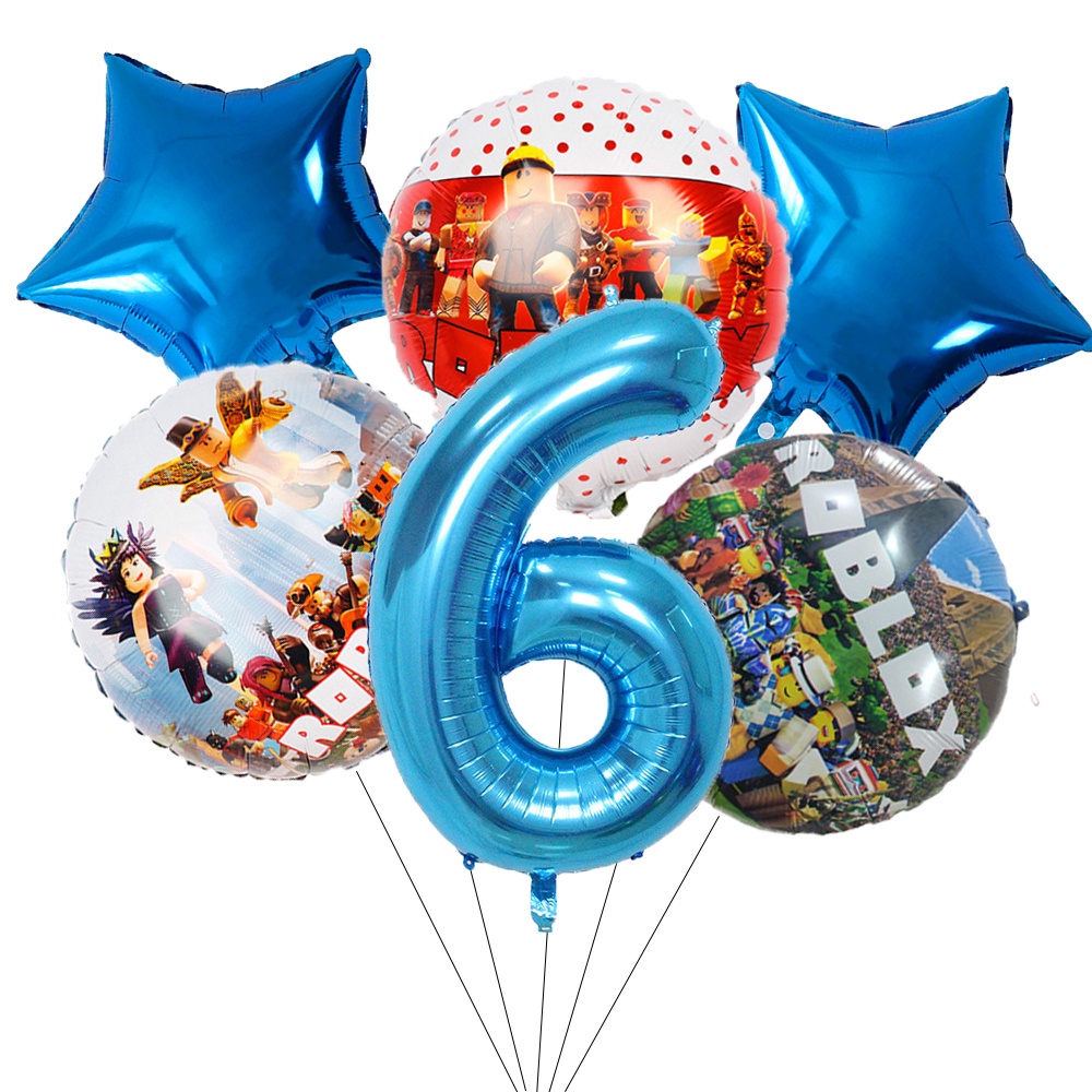 Softcloud 5Pcs Set Roblox 32inch Number Foil Balloons Balloons Set ...