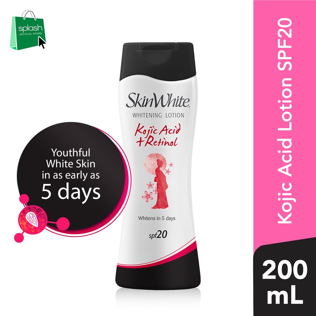 SkinWhite Whitening Kojic Acid + Retinol Lotion SPF 20 200ml | Shopee ...