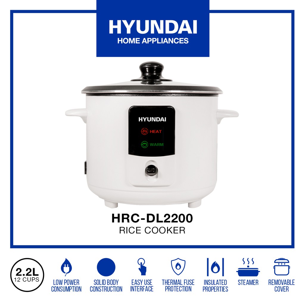 Hyundai Rice Cooker 2.2L HRC-DL2200 | Shopee Philippines