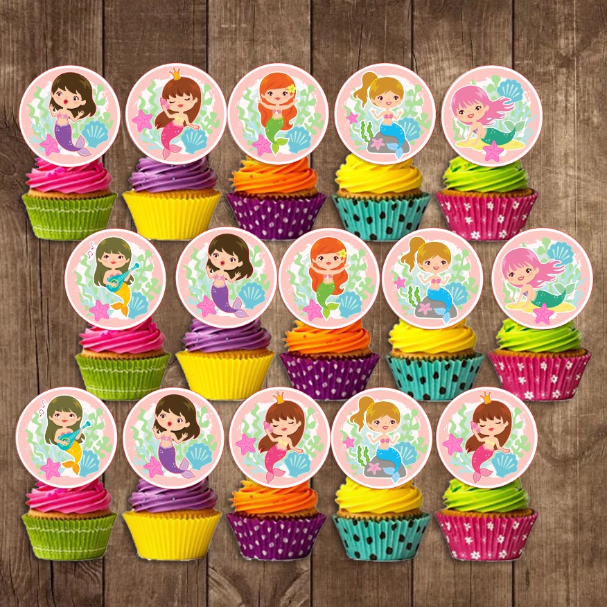 Printed Themed Cupcake Topper Set | Shopee Philippines