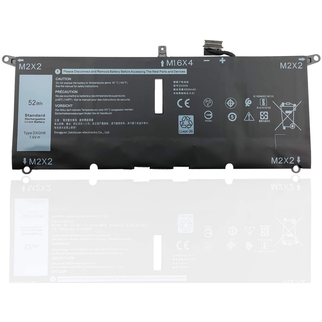 DXGH8 Battery for XPS 13 9370 9380 7390 7391 2-in-1 5390 5391 7490 ...