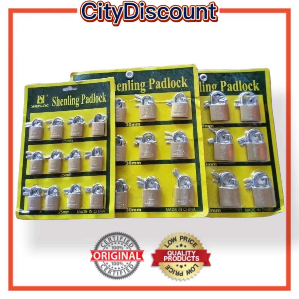 COD 12pcs Multipurpose Padlock with Key Set Anti-theft Pad Lock Susi ...