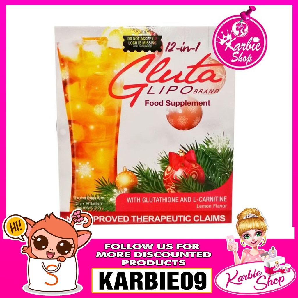 orig GLUTA LIPO JUICE 12in1 10 sachet per box free sf (best seller ...