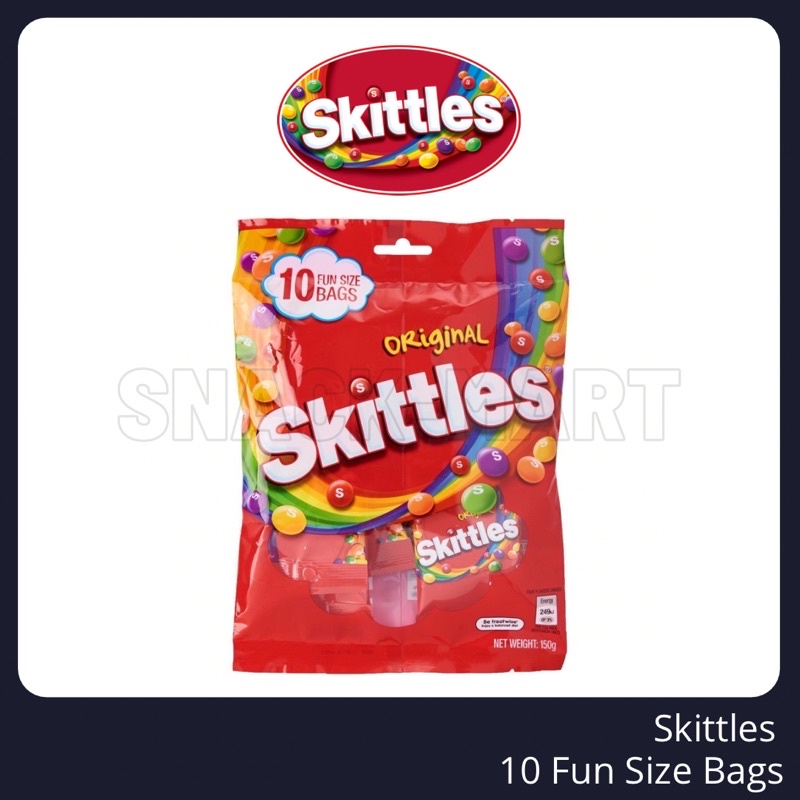 Skittles Original Candies Fun Size ( 10 Mini Size Packs) | Shopee ...