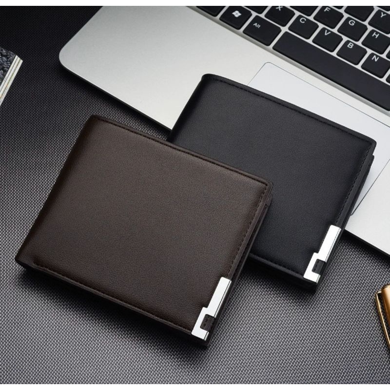 YQY Fashion Leather Wallet Quality Wallets Card Holder For Men | Shopee ...