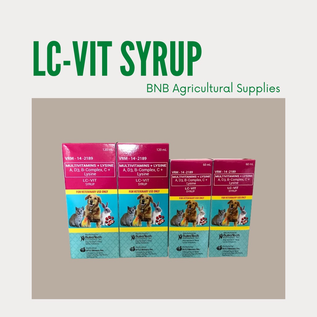 LC-VIT Syrup Multivitamins + Lysine A, D3, B-Complex, C + Lysine ...