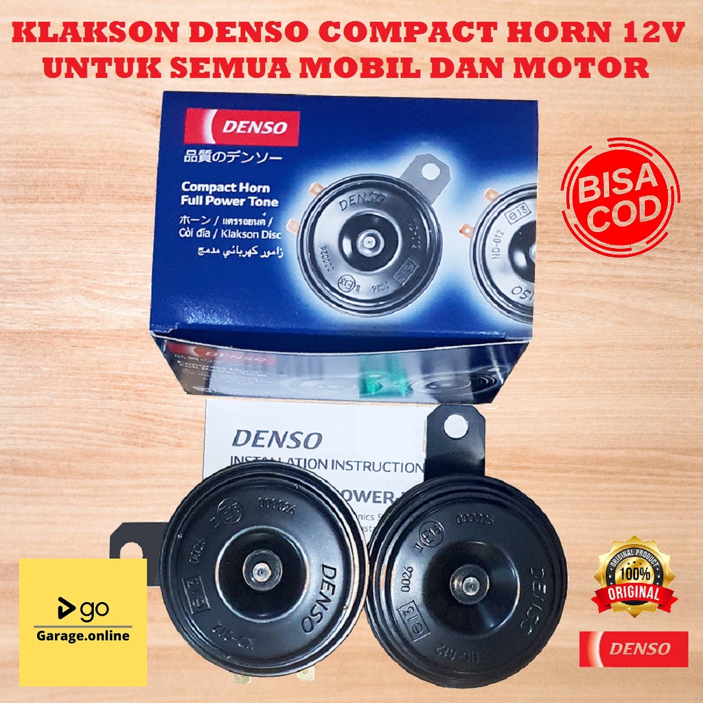 12v Black Denso Compact Disk Horn For All Original Cars And Motorcycles ...