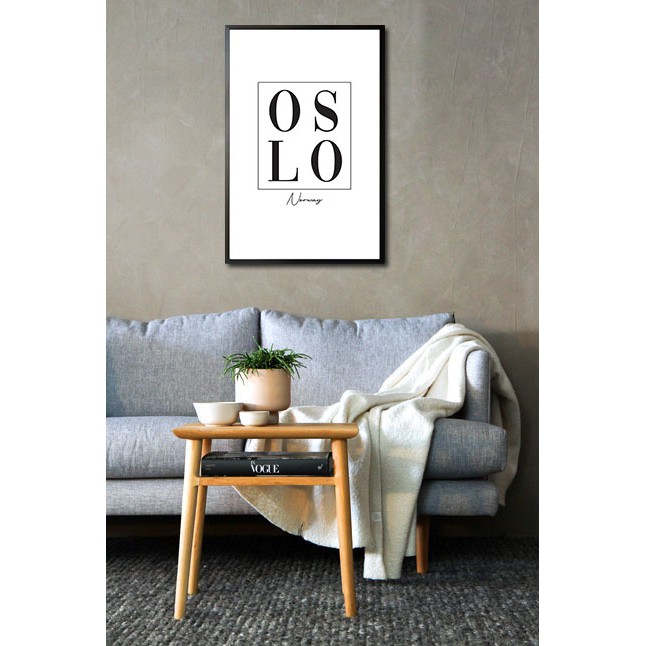Oslo typo poster Nordic Interior Wall Decor | Shopee Philippines
