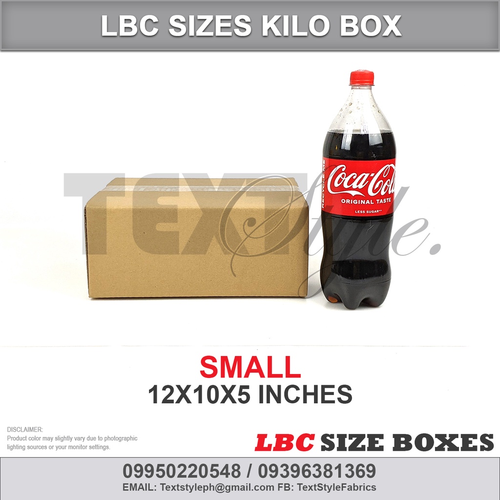 Textstyle Small LBC Express Sizes Corrugated Cargo Shipping Boxes ...