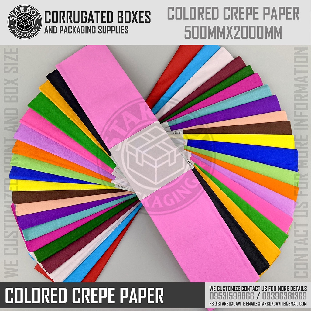 Starbox Arts and Craft Colored Crepe Paper Party Paper Flower Paper ...
