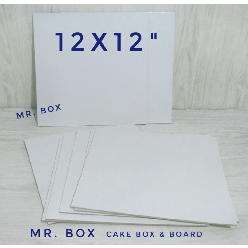 10pcs. - 12" , 12x12" Cake Board (2.5mm) mrbox | Shopee Philippines