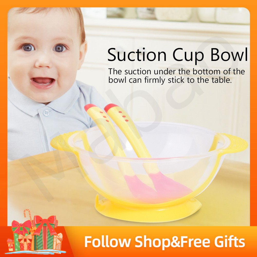 Ready Stock Bowl Spoon Tableware Sucker Children Baby Slip-resistant ...